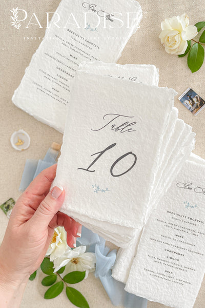 Serafina Handmade Paper Table Numbers – Kattone