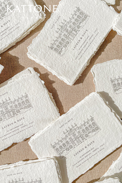 Shannel Handmade Paper Save the Date Cards – Kattone