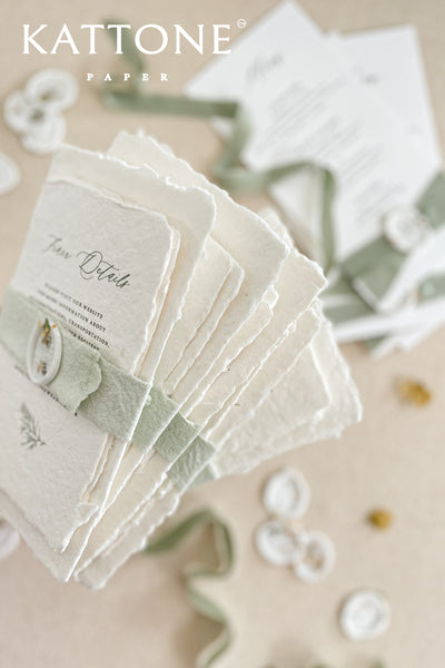 Nella Handmade Paper Wedding Invitation Sets – Kattone