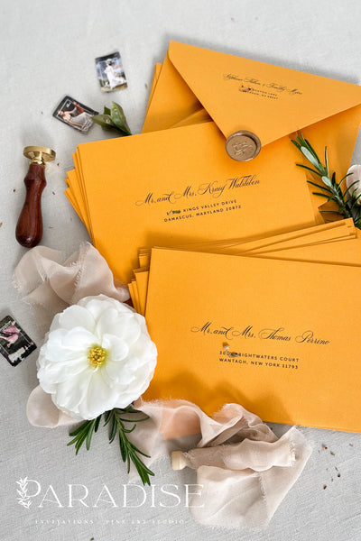 Amber Envelopes and Black Ink Printing – Kattone